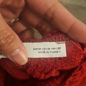 Zara | Tops | Zara Holiday Red Cowl Neck Sweater | Poshmark